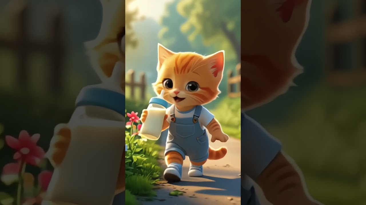 a beautiful cat drinking milk 🥰 #cute #cat #shortsfeed #ai