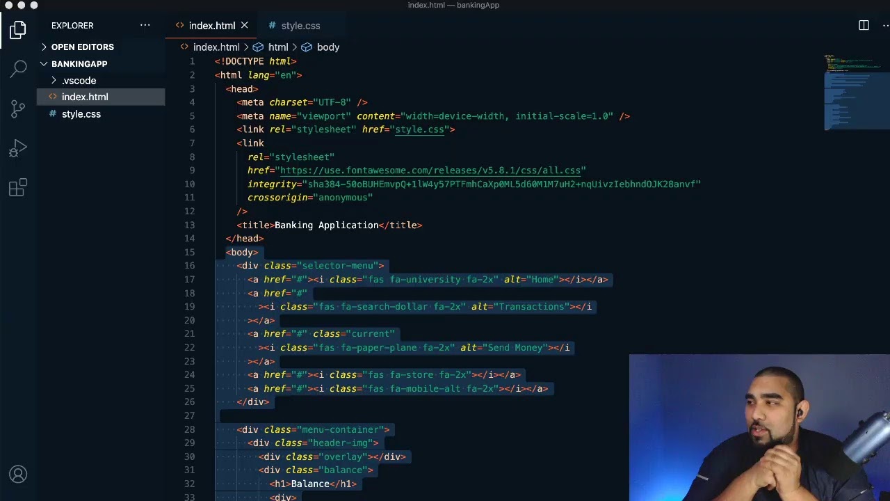 Let's code a banking application! HTML, CSS and Javascript! Live Stream.