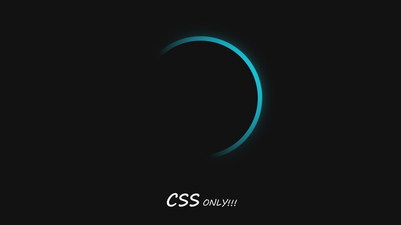 Neon Circle Loader HTML CSS | Circle Loader CSS