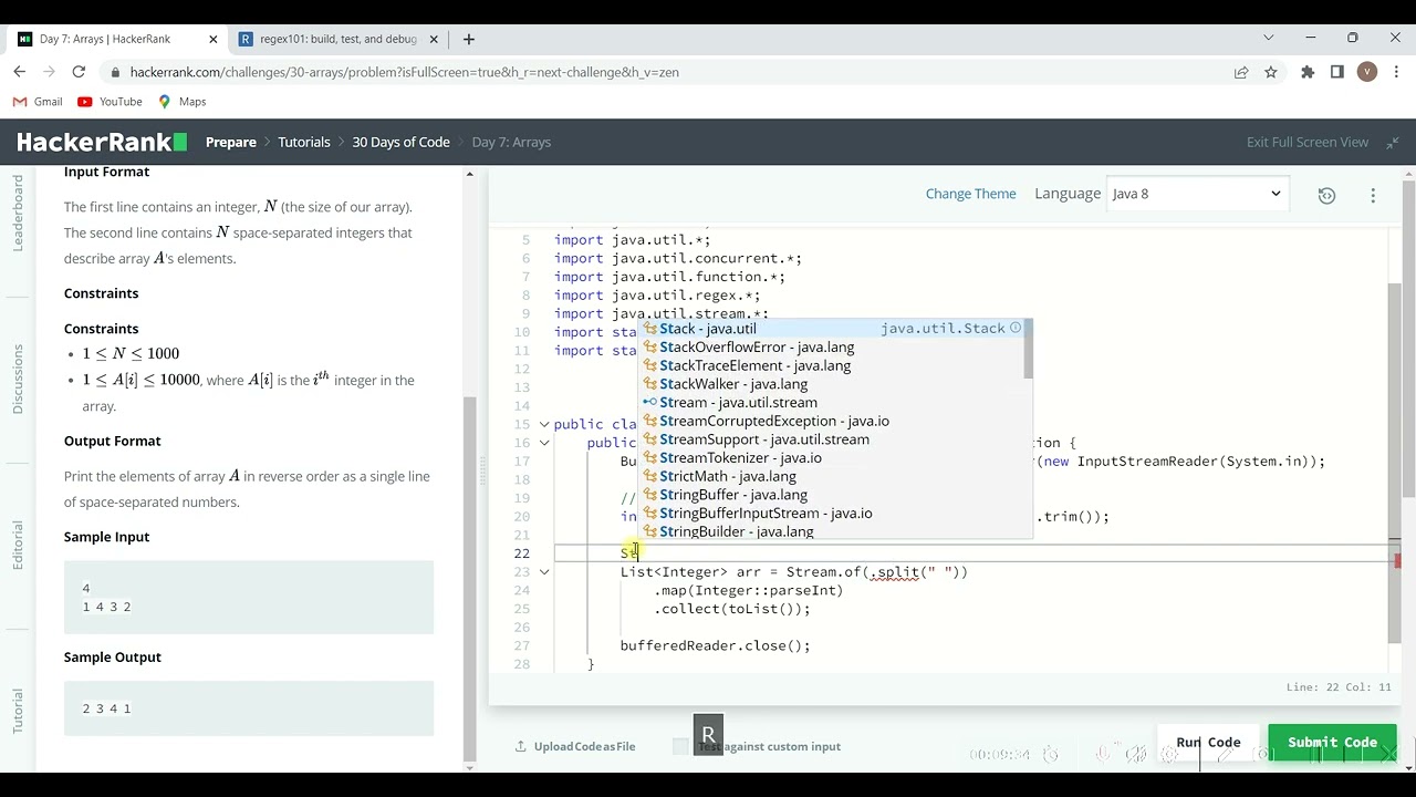 HackerRank Problem Solution 2 - Java, Arrays