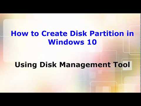 How to Create Disk Partition in Windows 10 using Disk Management tool