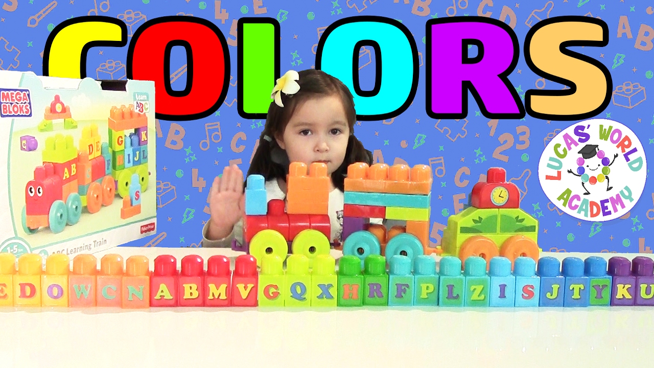 MEGA BLOKS ABC Learning Train - Learn Colors & Counting Toys for Pre-K Kids & Toddlers