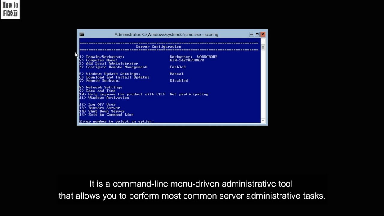 Windows Server 2012 R2 CORE Installation and Initial Configuration