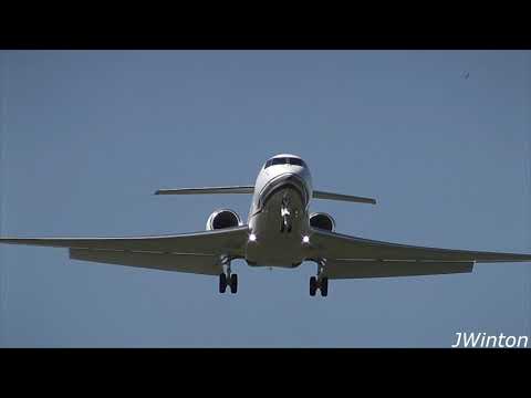 Qatar Executive Gulfstream G650 A7-CGD landing at Newcastle Airport
