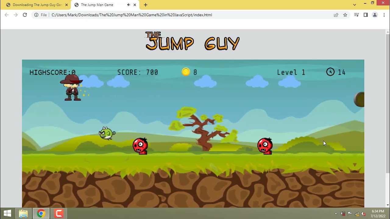 The Jump Guy Game in JavaScript