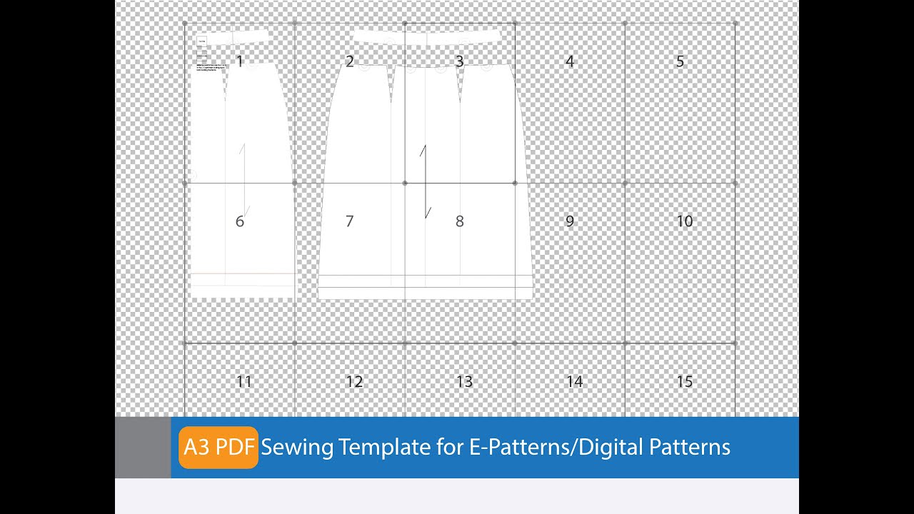 How to Make A3 PDF Sewing Template for E-pattern | Adobe Illustrator