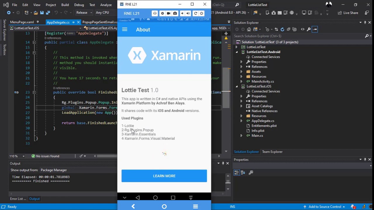 Animations with Lottie for Xamarin Forms
