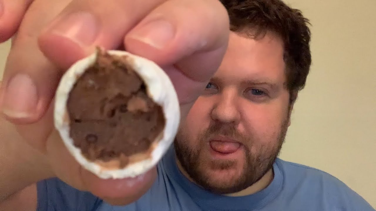 Blind Guy Tries Stuffed Puffs Classic Milk Chocolate Filled Marshmallows