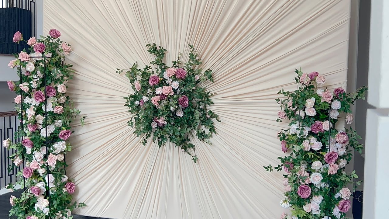 DIY- Pleated Fabric Backdrop Diy- wedding Decor