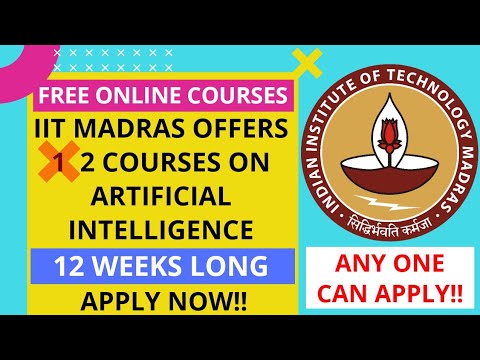 IIT Madras offers 2 courses on Artificial intelligence || free courses by IIT's || The Sarathi