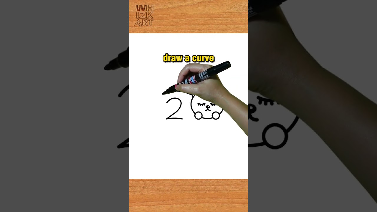 TURN 200 INTO A CAT #forkids #kidsart #drawingtutorial #cat #howtodraweasy