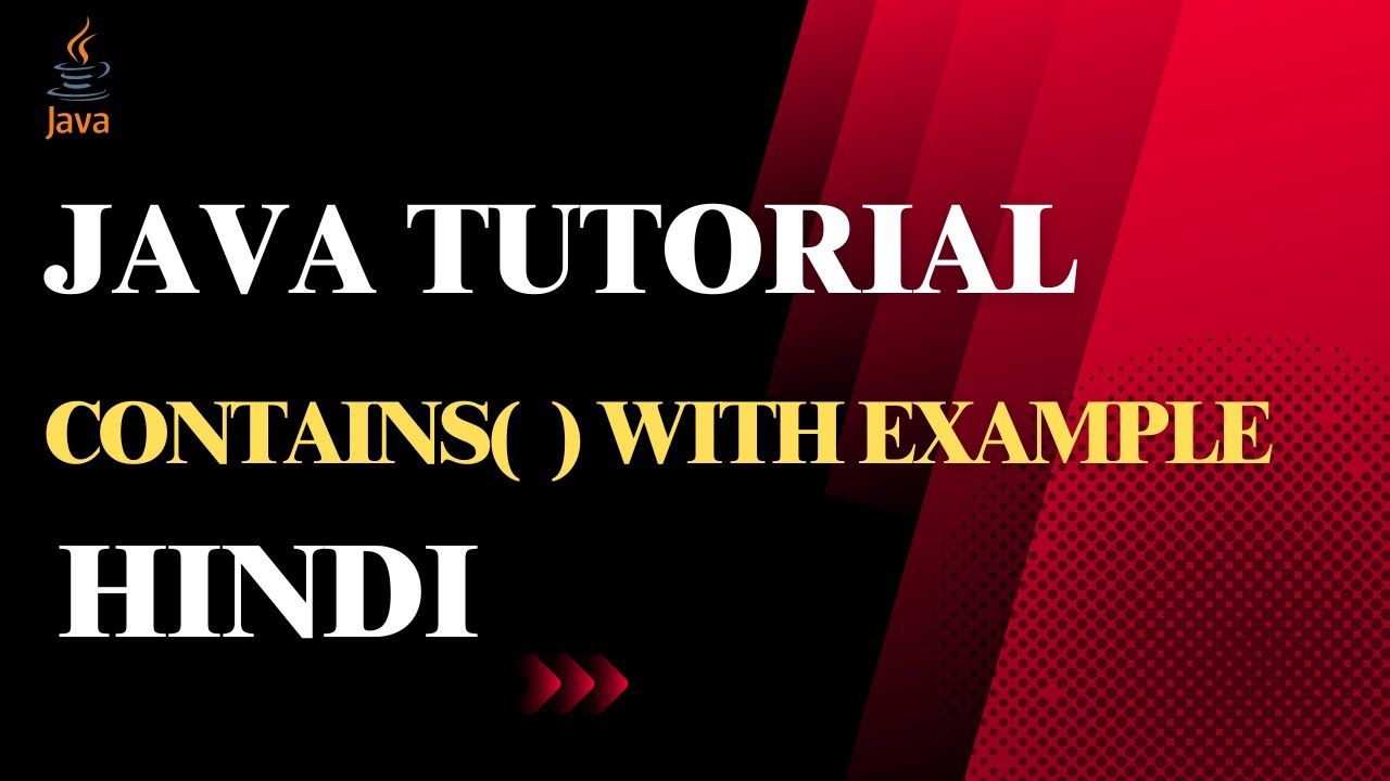 contains string method in java | java tutorial | @mscoder