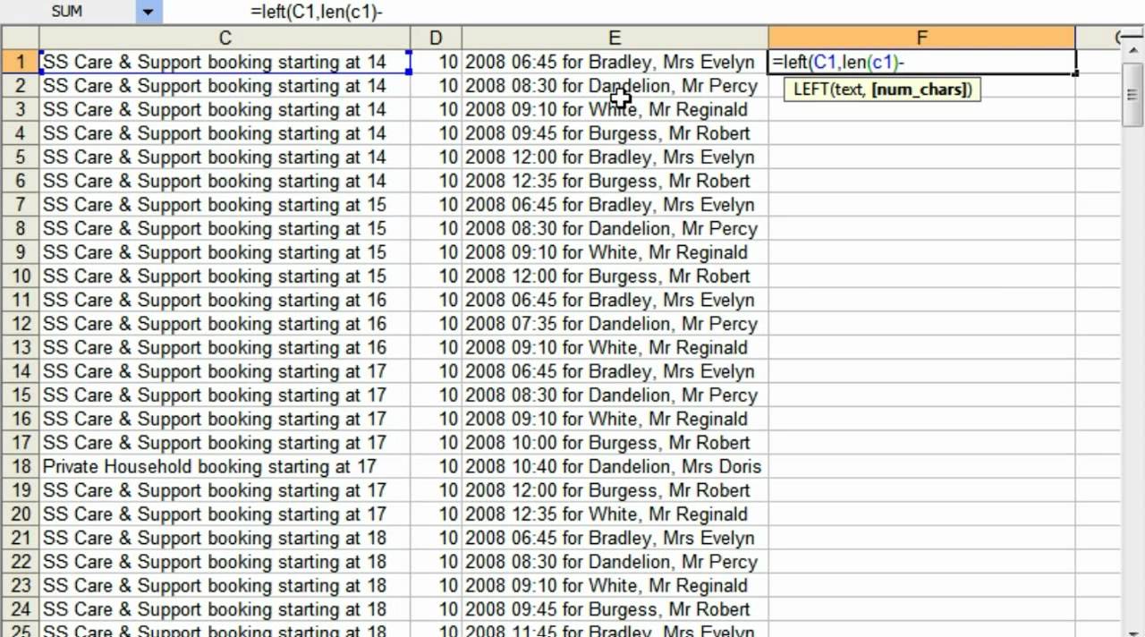 Normalising an Excel Report export