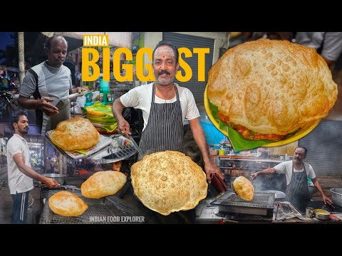 India’s Biggest Chole Puri Only 60₹/- | Pddapuram Pedda Puri | @IndianFoodExplorer