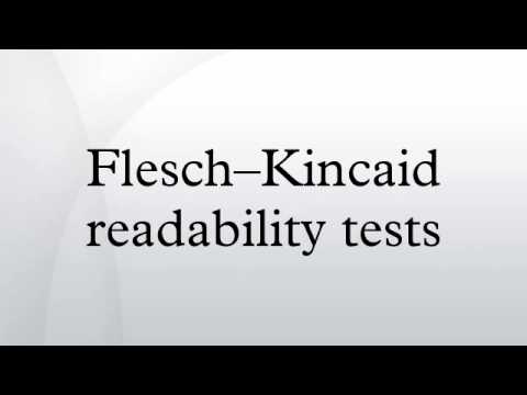 Flesch–Kincaid readability tests