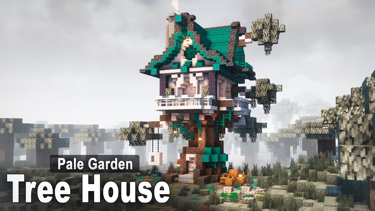 Minecraft: How to build a Pale Oak Tree House | Easy Tutorial ...