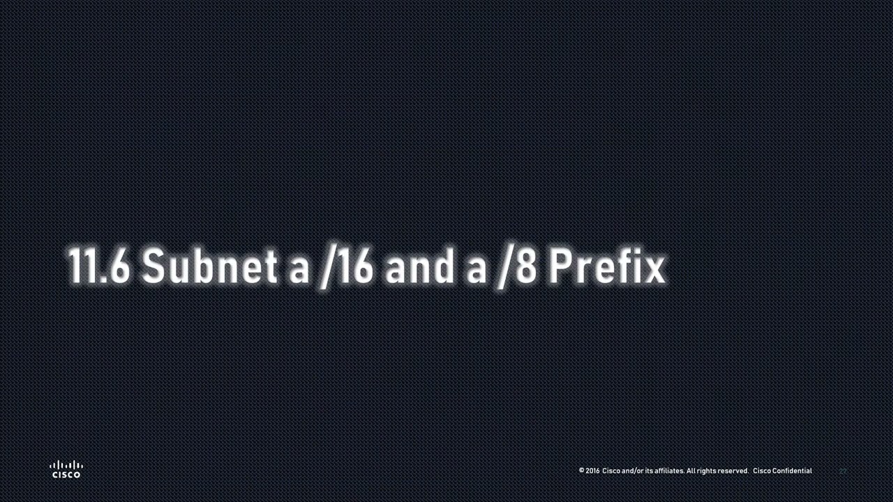 NET 125 - Ch 11 - IPv4 Addressing