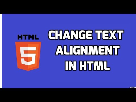 How to Change Text Alignment in HTML | HTML5 Tutorial