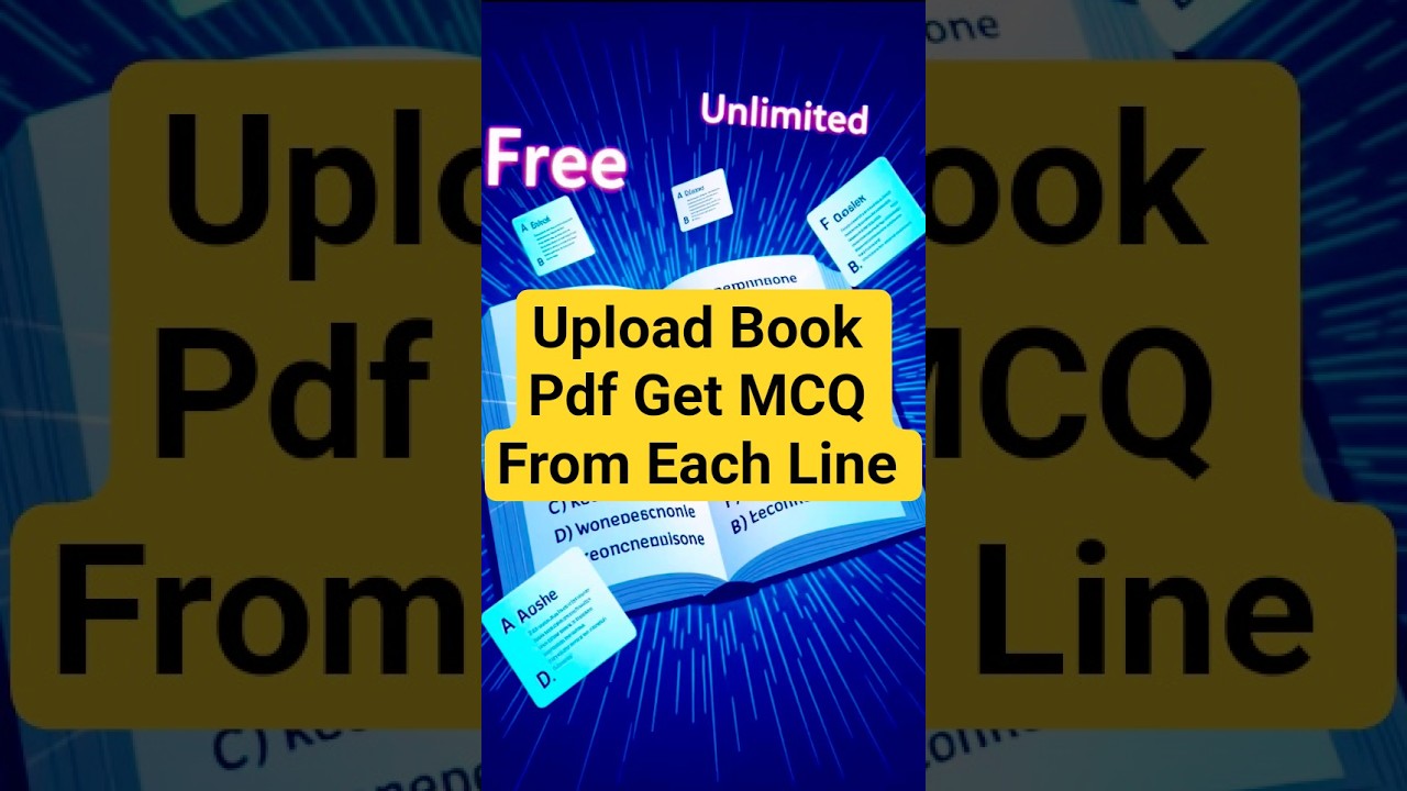 हर Line से MCQ! Book PDF से Question Generator (FREE)  ExamYatri Mock Test For SSC Upsc JA Rrb Neet