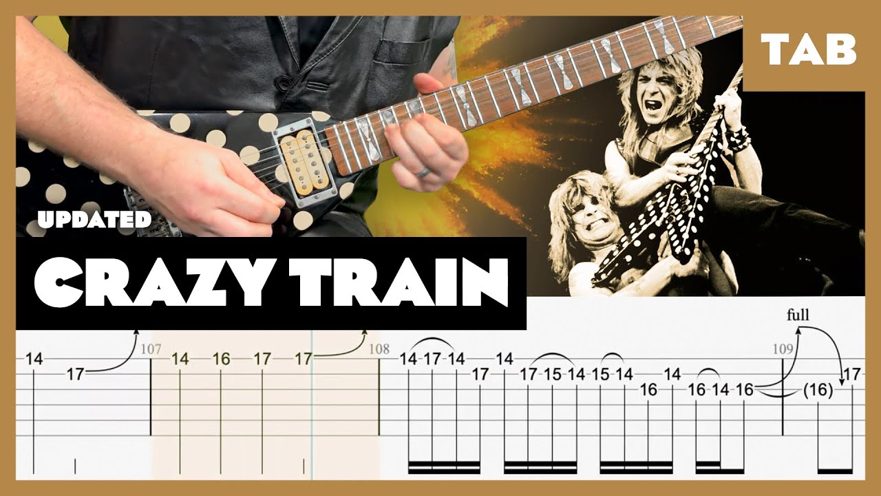 Ozzy Osbourne - Crazy Train - Guitar Tab | Lesson | Cover | Tutorial | Remake