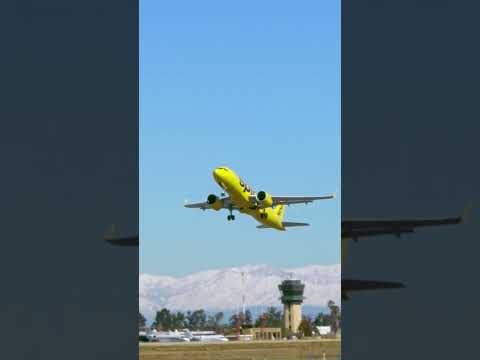 SPIRIT TAKEOFF FROM ORANGE COUNTY SNA AIRPORT