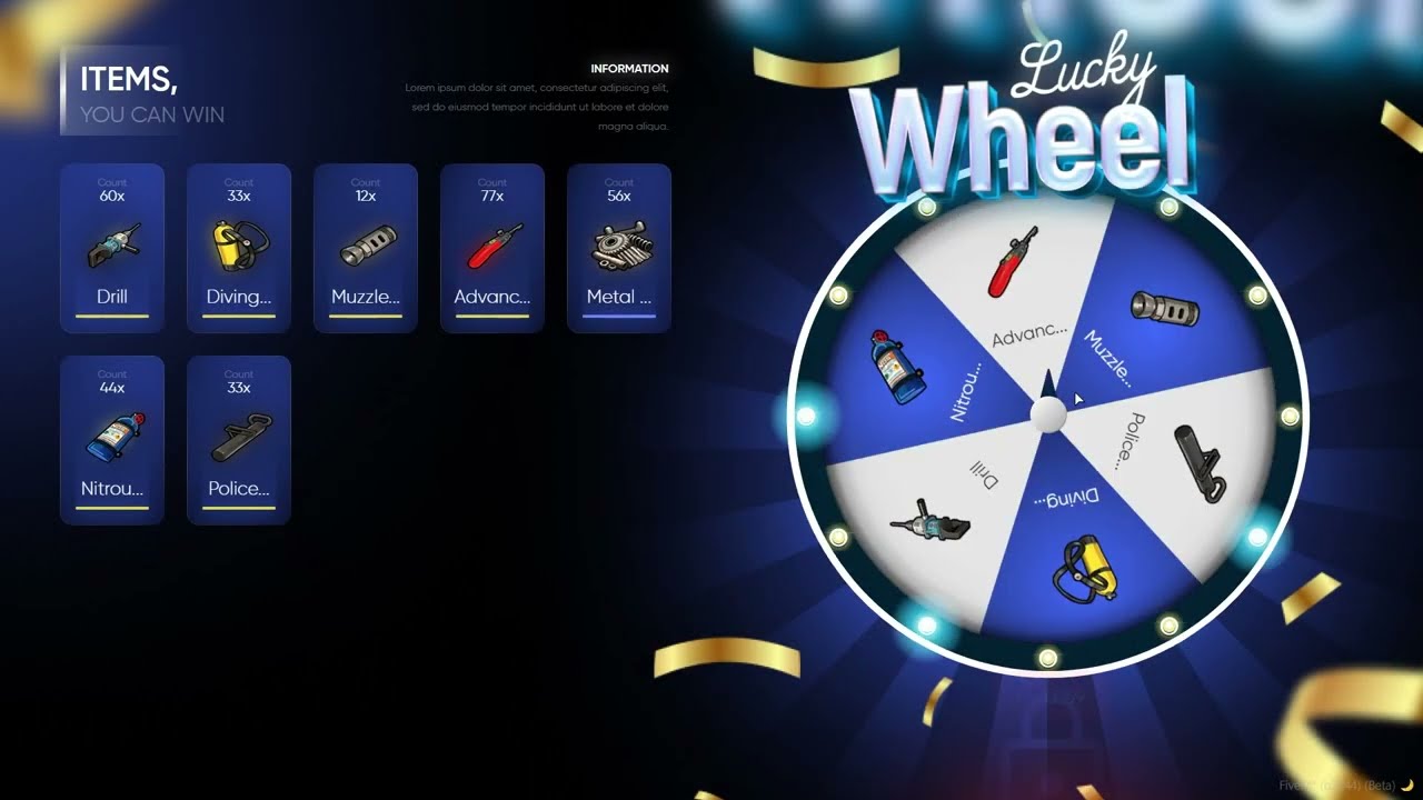 Lucky Wheel [QBCore, ESX] - FiveM Releases - Cfx.re Community