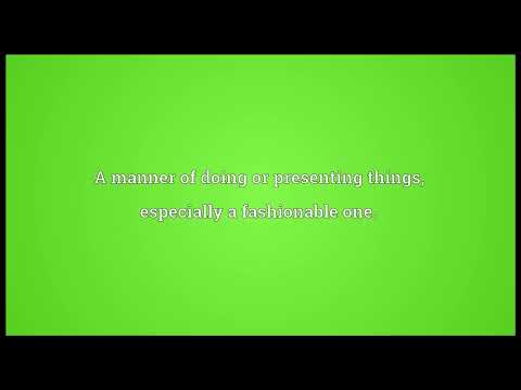 Style Meaning