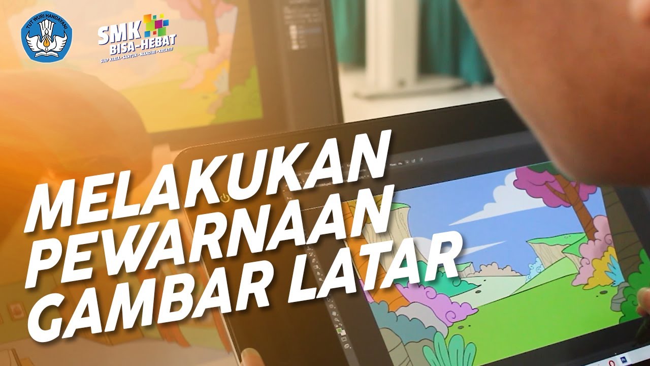 Melakukan Pewarnaan Gambar Latar/Background (Coloring) - Animasi