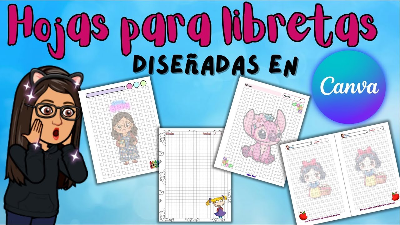 Design Super Cute Notebook Paper in Canva! 🌈✨ | Easy, Creative, and Ready to Print
