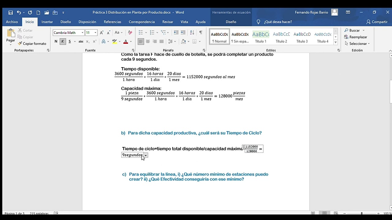 Práctica 3 Distribución en Planta por Producto docx   Word 2021 05 10 09 55 50