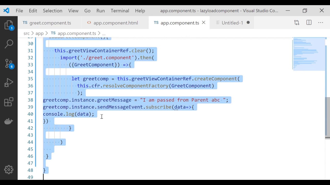Lazy Load a Component in Angular 9