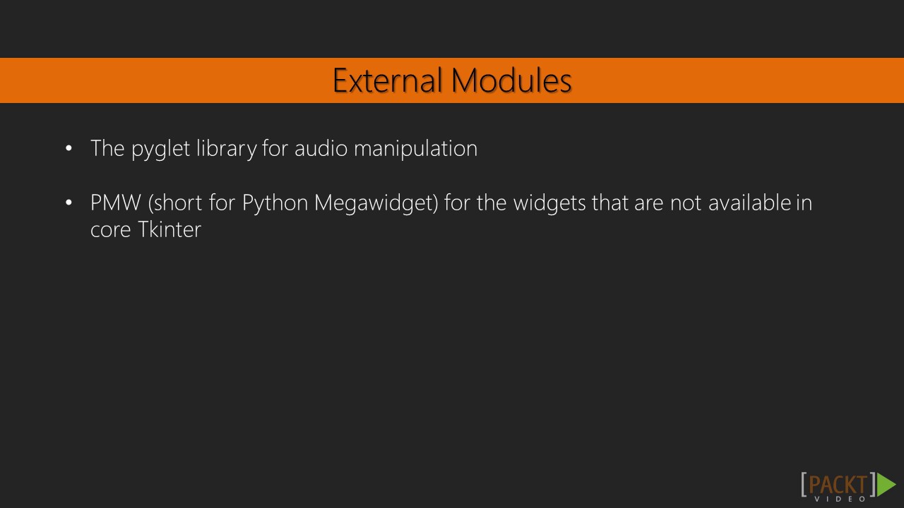 Tkinter GUI Application Development Projects : External Library Requirements | packtpub.com