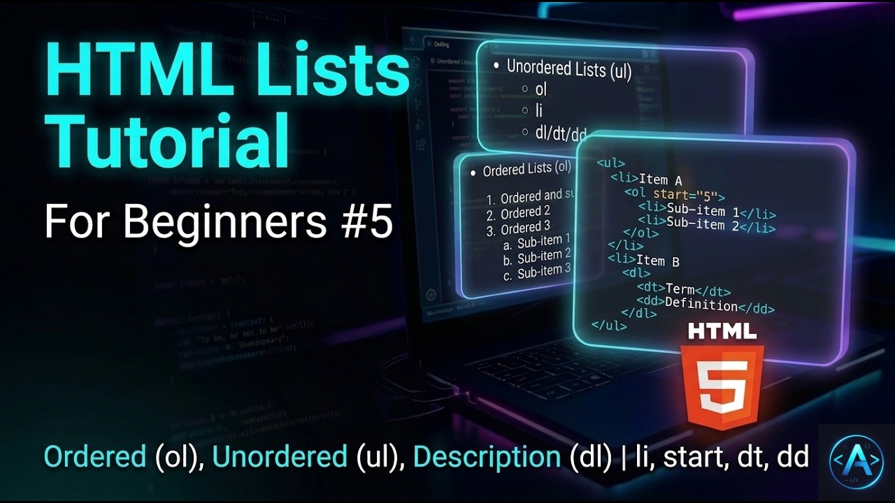 HTML Tutorial for Beginners #5 | Lists in HTML