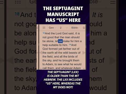 LXX: Let US Make a Helper for Adam