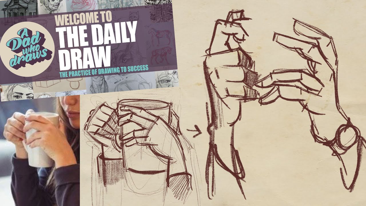 Drawing Hands for Beginners: Step-by-Step Hands Holding Coffee Mug