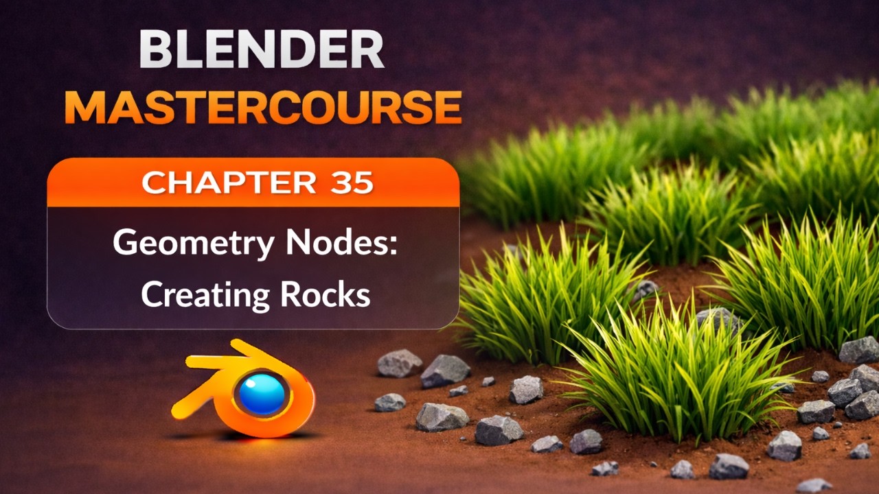 BLENDER MASTERCOURSE: Chapter-35: Geometry Nodes: Creating Rocks