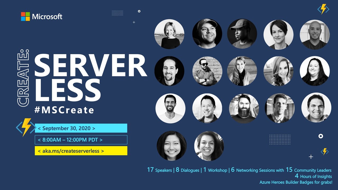 Join us on Microsoft Create: Serverless on September 30!