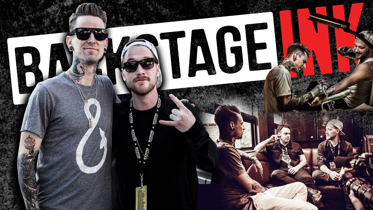 Backstage Ink Sleeping With Sirens Gabe Barham Drummer Gets Tattoo Kellin Quinn Madness