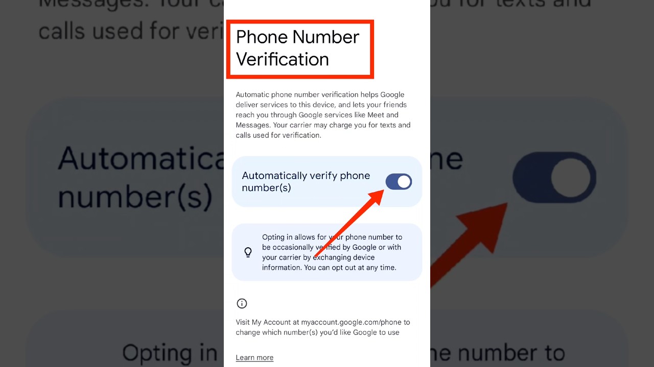 how to google services automatically verify phone numbers on #foryou #shorts #viralvideo
