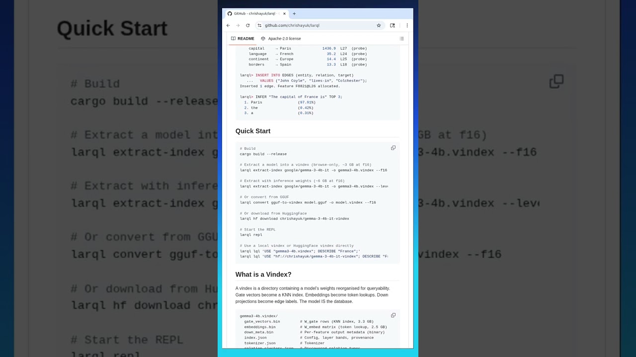 Query AI Models Like a Database with LARQL