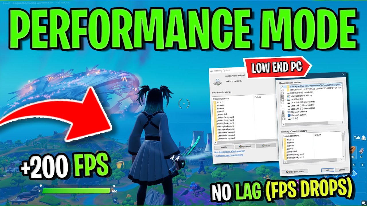 How To Fix Performance Mode Fortnite Season 8 (Low End PC Optimization)