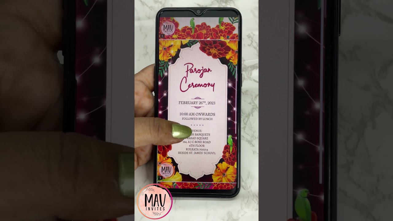 Parojan Ceremony Invitation || E Cards || Digital Invitation
