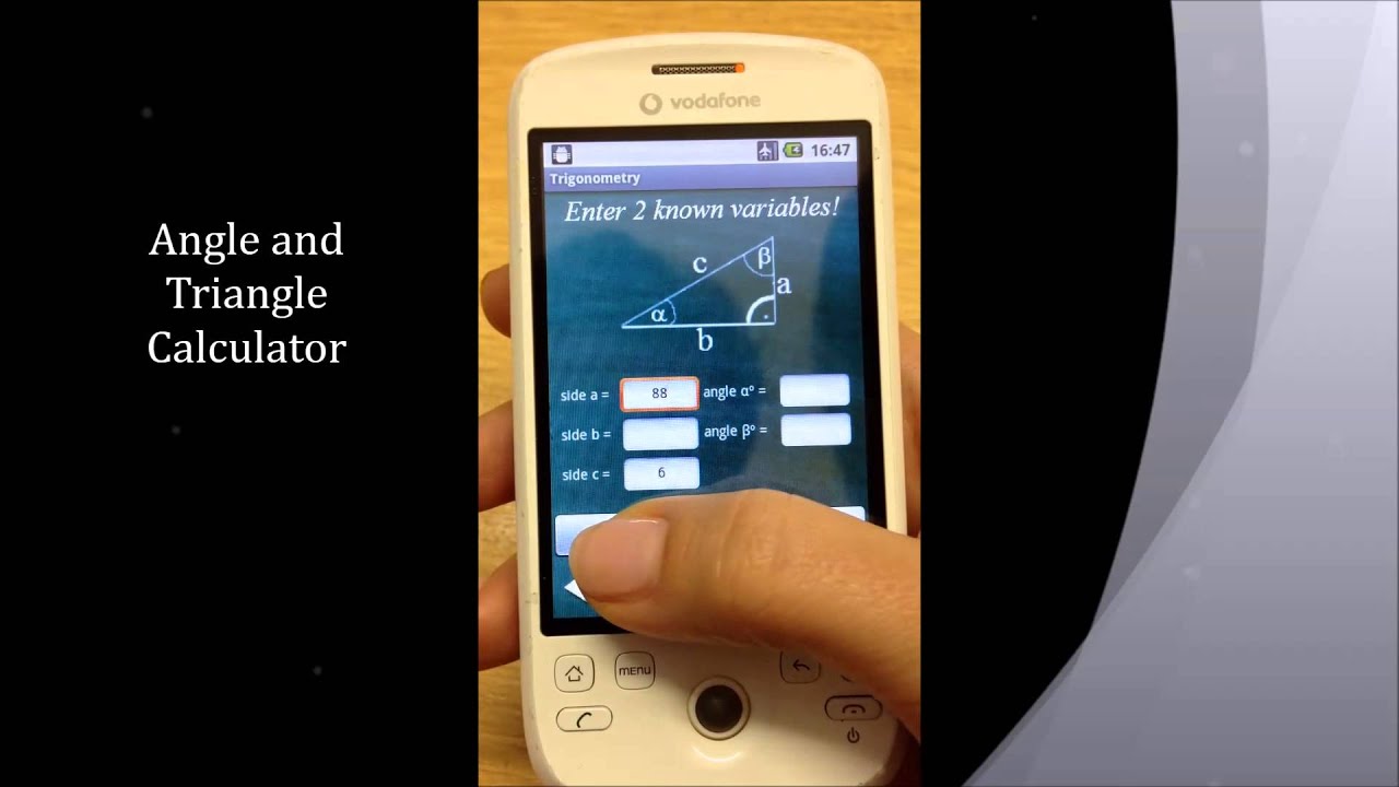 Angle and Triangle Calculator App