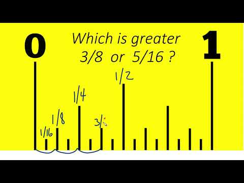 Which Is Greater on a Ruler: 3/8 or 5/16 of an Inch?