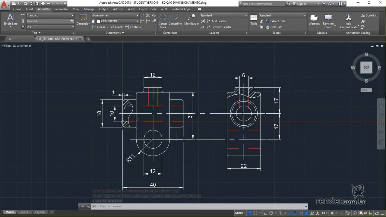 35 - Edición de cotas | AutoCAD 2018 Fundamentos 2D