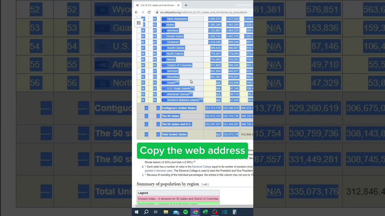 How to Get Data from the Web in 38 seconds! #google #sheets