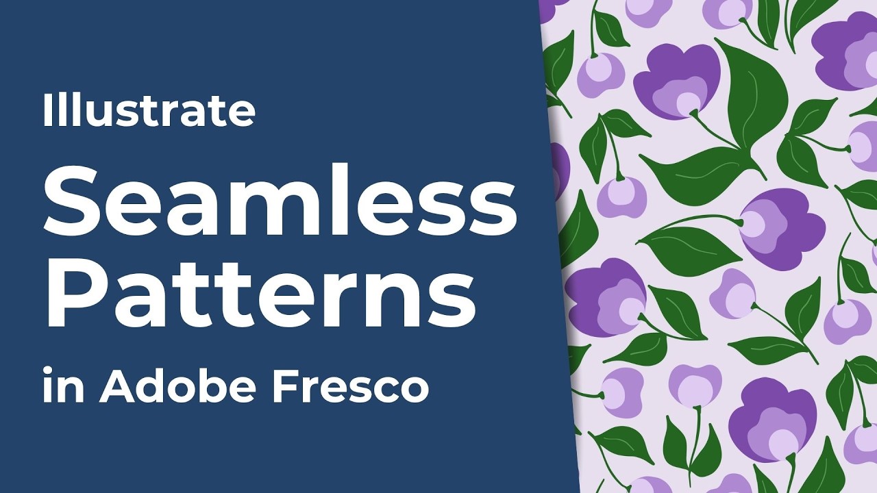 How to illustrate seamless patterns in Adobe Fresco | Using Pattern Design Templates