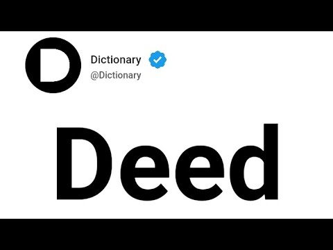Deed Meaning In English