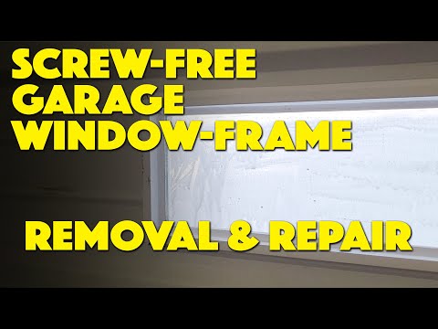 Screw-Free Garage Door Window Frame Removal and Repair