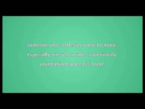 Settler Meaning